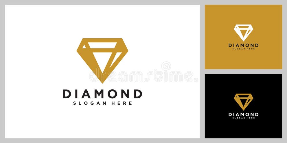Diamond Jewelry Vector Design Template Stock Vector - Illustration of ...