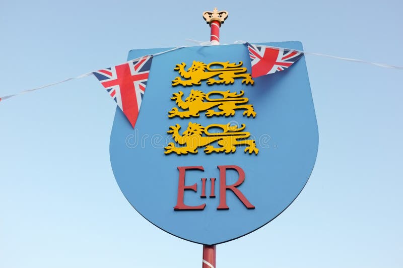 Diamond Jubilee Emblem & Bunting Stock Photo - Image of english, sign ...
