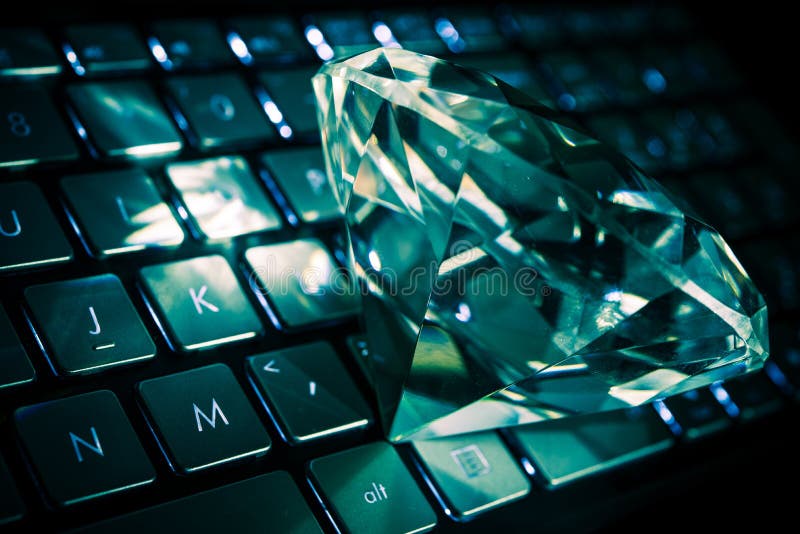 Diamond on the Keyboard stock image. Image of style, flare - 85337113