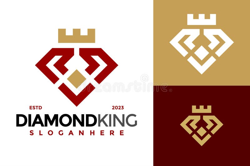 Diamond King Logo Design Vector Symbol Icon Illustration Stock Vector ...