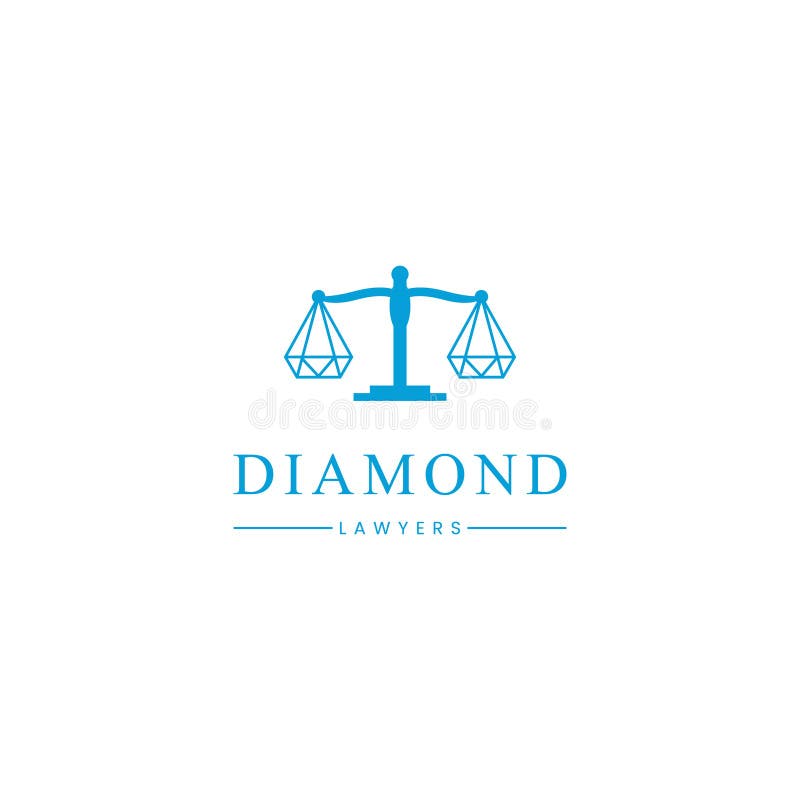 Diamond Law Creative Logo Design, Scales with Diamond Logo Design ...