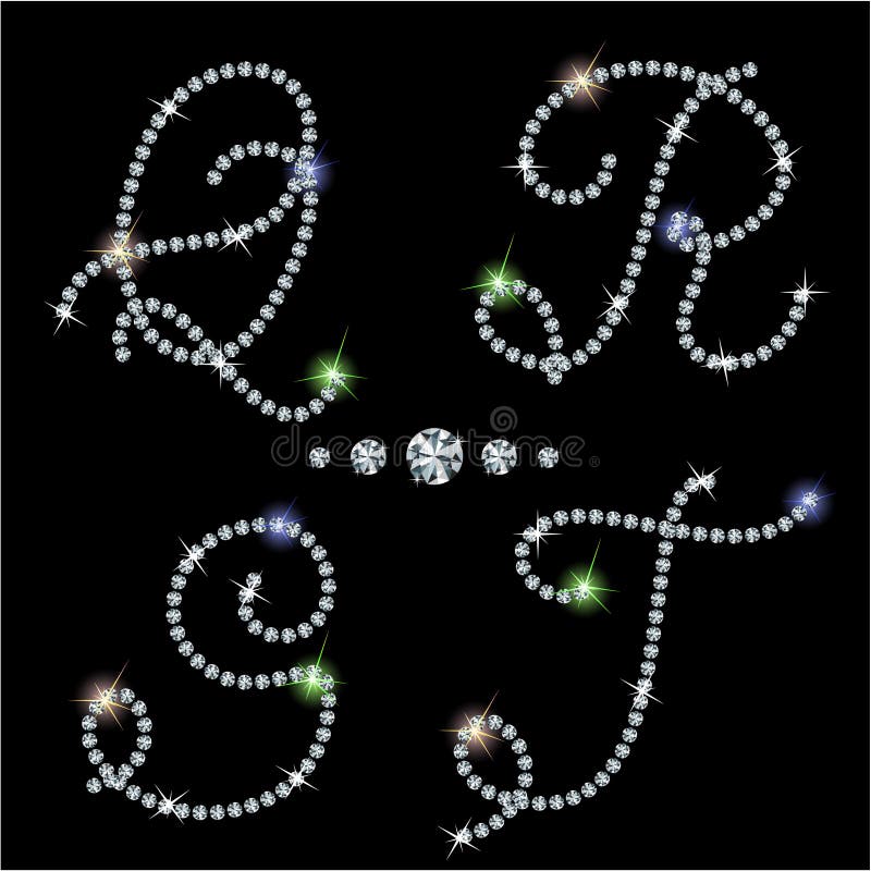 Diamond letters stock vector. Illustration of precious - 22275880