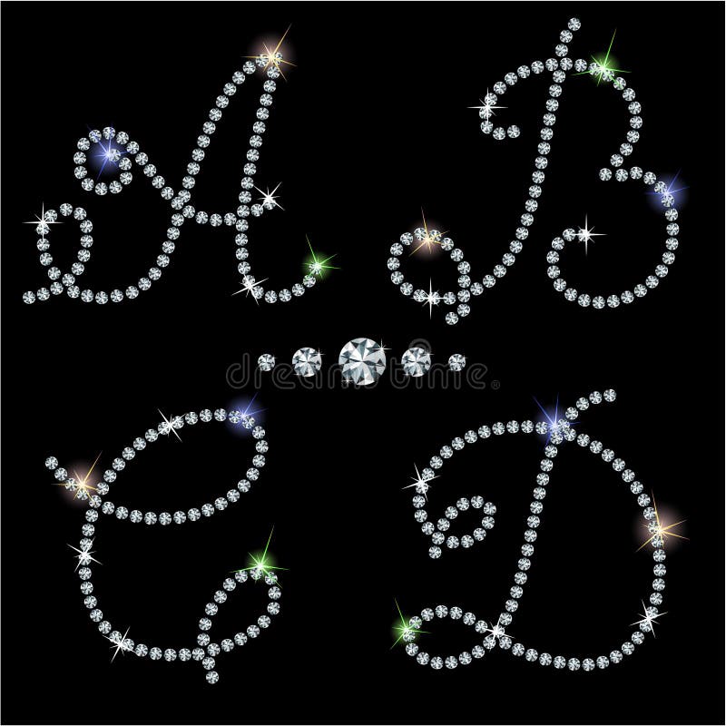 Diamond letters stock vector. Illustration of precious - 22275880