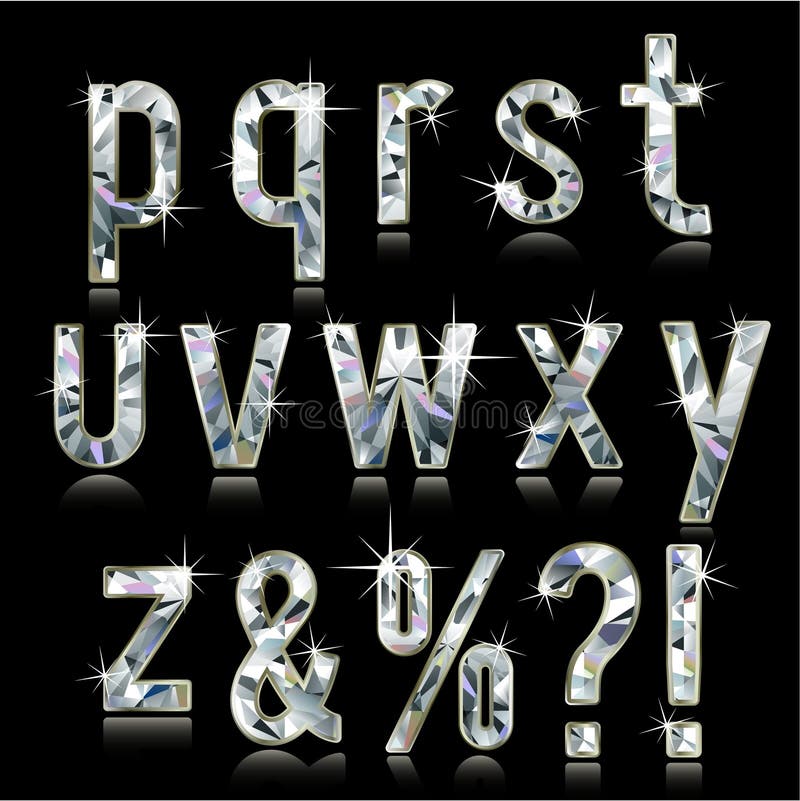 Diamond letters stock vector. Illustration of precious - 22275880