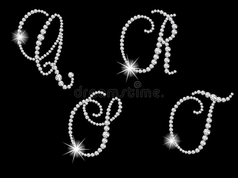 Set of Diamond Alphabetic Letters . Vector Stock Vector - Illustration ...