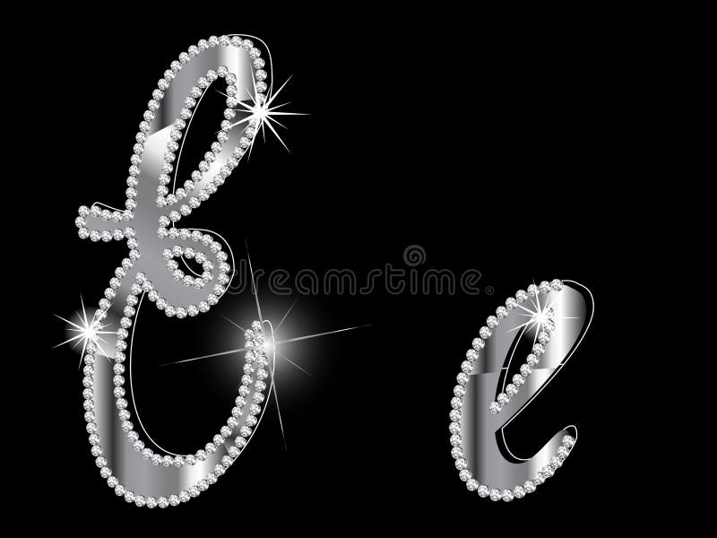 Script Diamond Bling Rr Letters Stock Vector - Illustration of carat ...