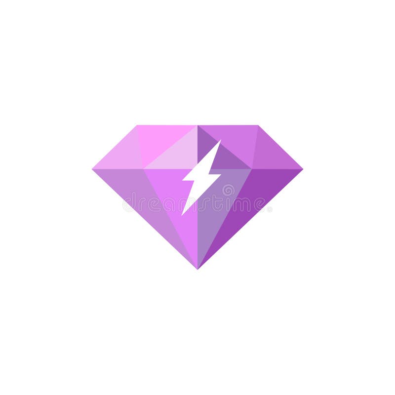 Diamond and Lightning Icon. Vector Illustration Eps 10 Stock ...