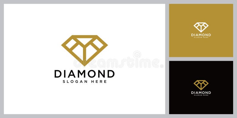Diamond Line Art Geometry Icon Vector Stock Vector - Illustration of ...