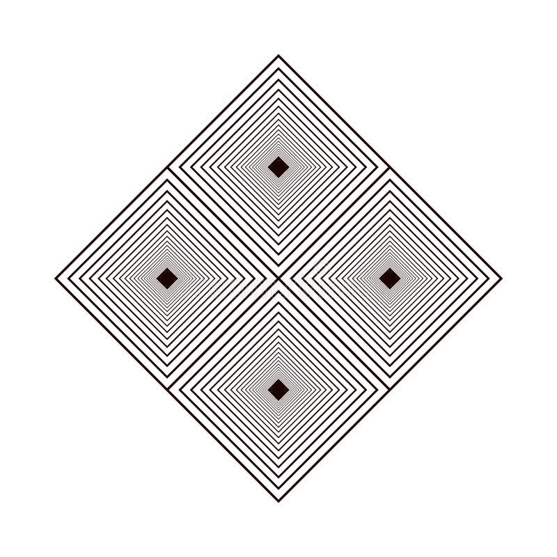 Diamond Lines Figure Geometric Work Art Icon Stock Vector ...