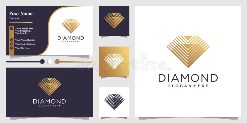 Diamond Logo Design with Creative Modern and Elegant Concept Premium ...