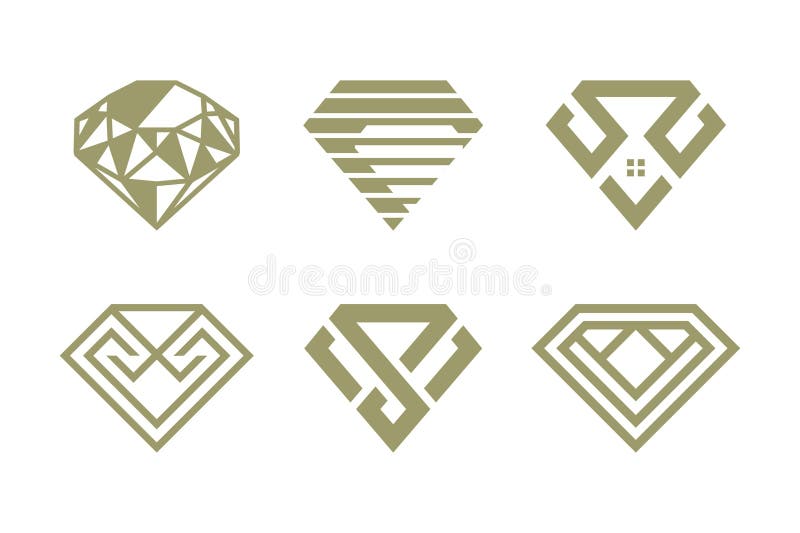 Diamond Logo Design Vector Collection with Creative Element Concept ...