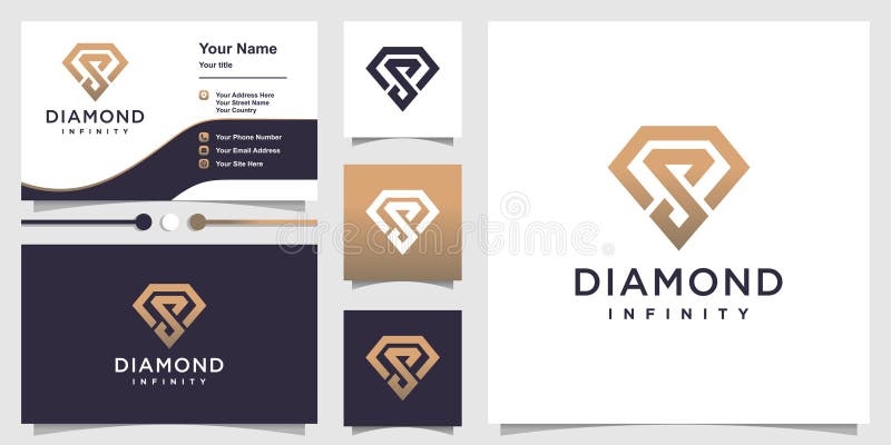 Diamond Logo Design Vector with Creative Infinity Concept Premium ...