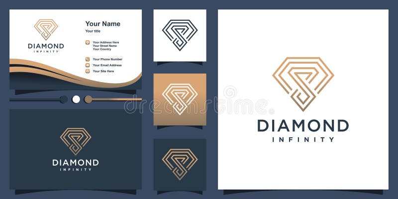 Diamond Logo Design Vector with Creative Infinity Concept Premium ...