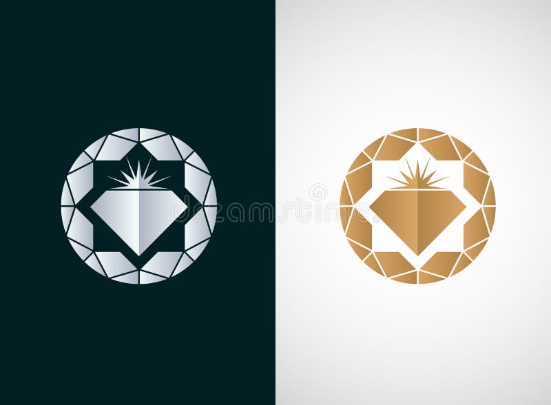 Vector Illustration Concept of Diamond Logo. Icon on White Background ...