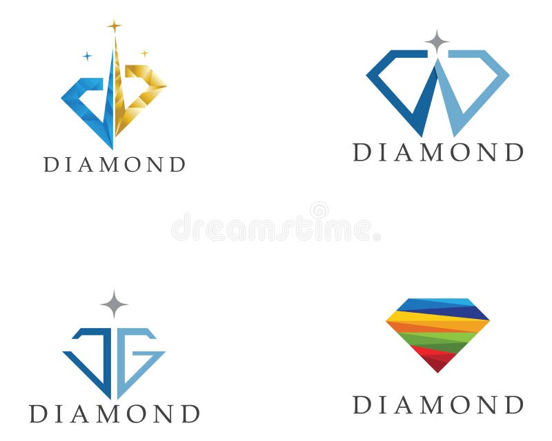 Diamond logo vector. stock vector. Illustration of modern - 152218747
