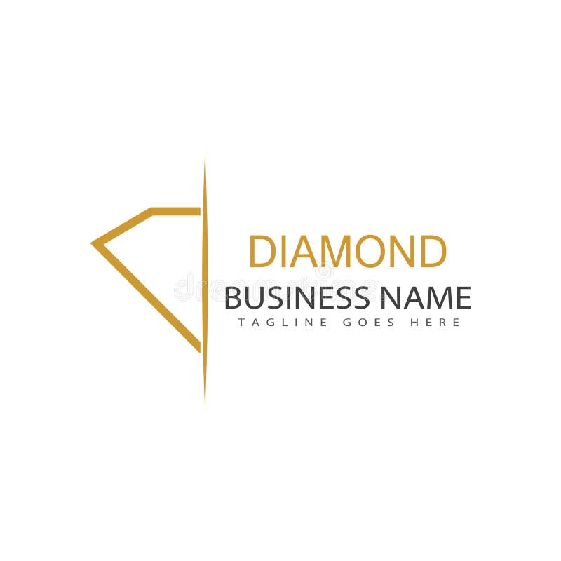 Diamond Logo Vector Template and Symbol Stock Vector - Illustration of ...