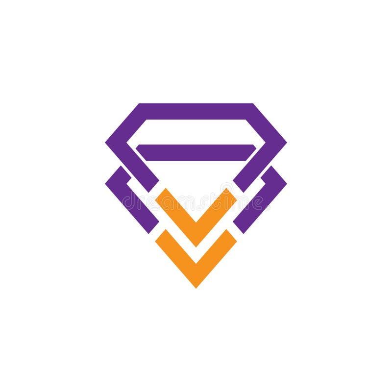 Diamond Logo Vector Template and Symbol Stock Vector - Illustration of ...