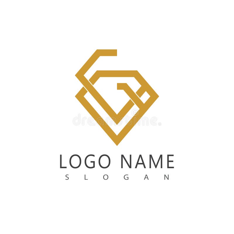 Diamond Logo Vector Template and Symbol Stock Vector - Illustration of ...