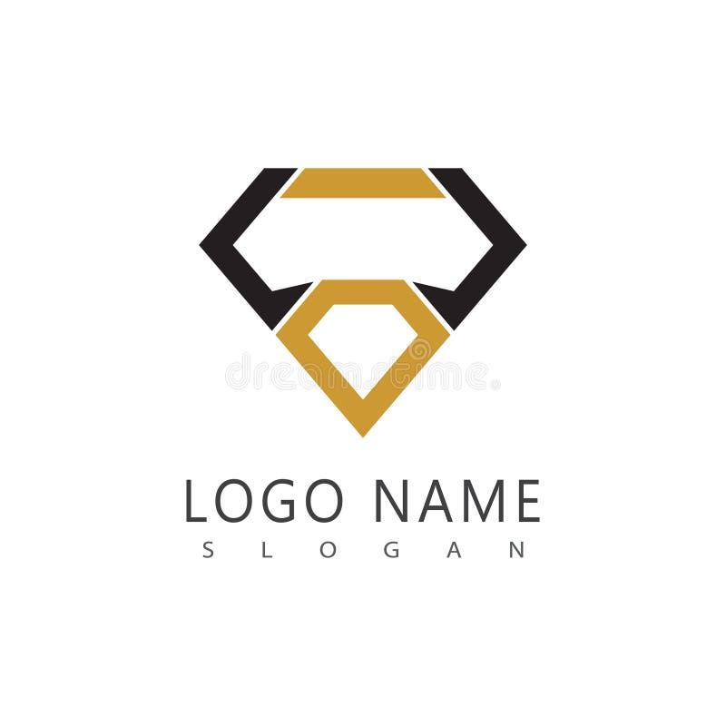Diamond Logo Vector Template and Symbol Stock Vector - Illustration of ...