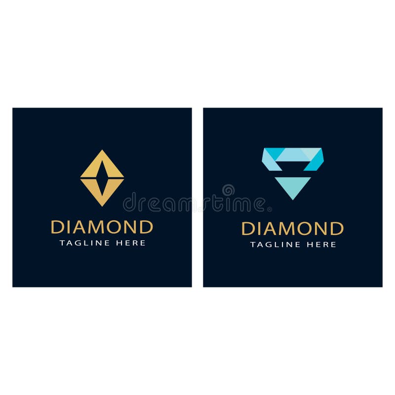 Diamond Logo Vector Template and Symbol Stock Illustration ...