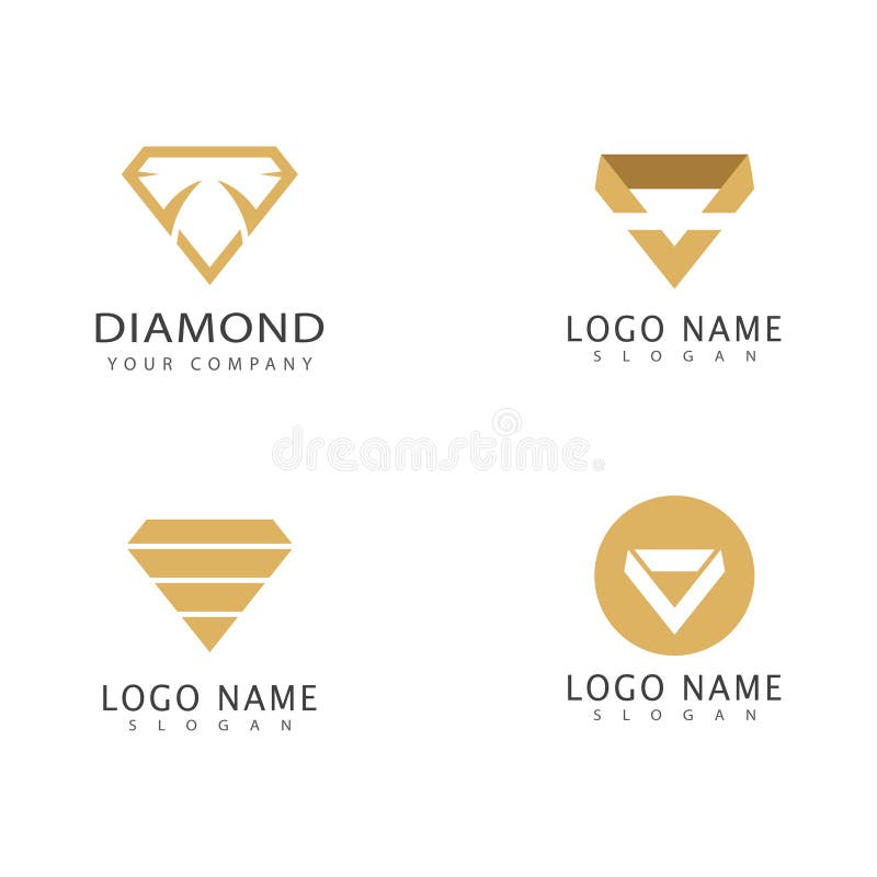 Diamond Logo Vector Template and Symbol Stock Illustration ...