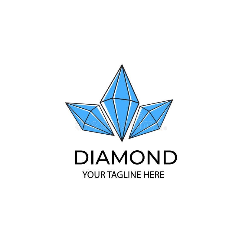 Diamond Logo Stone Vector Logo Illustration Minimalist Design Stock ...