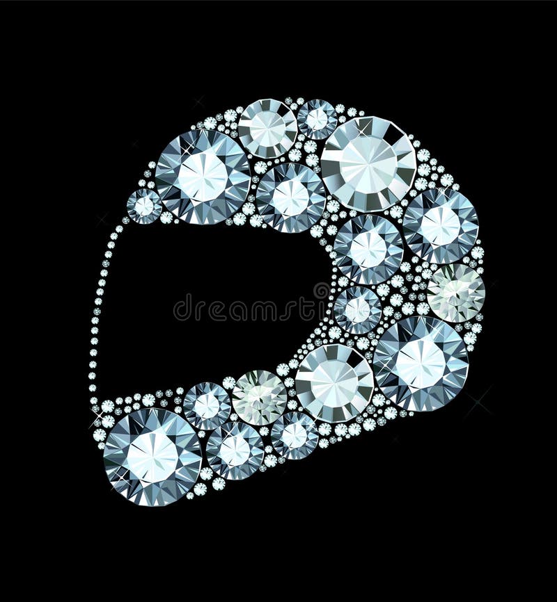 Diamond Motorcycle Helmet stock vector. Illustration of blue - 36930989