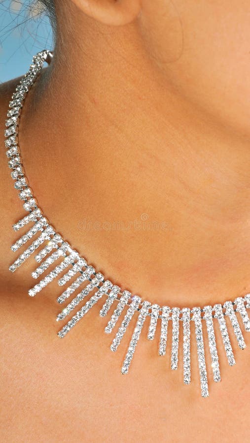 Diamond necklace stock image. Image of studio, textiles - 8323837