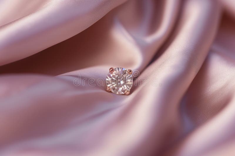 Diamond Nose Stud on Dusty Rose Silk, Caught in Soft Light Stock Photo - Image of diamond ...