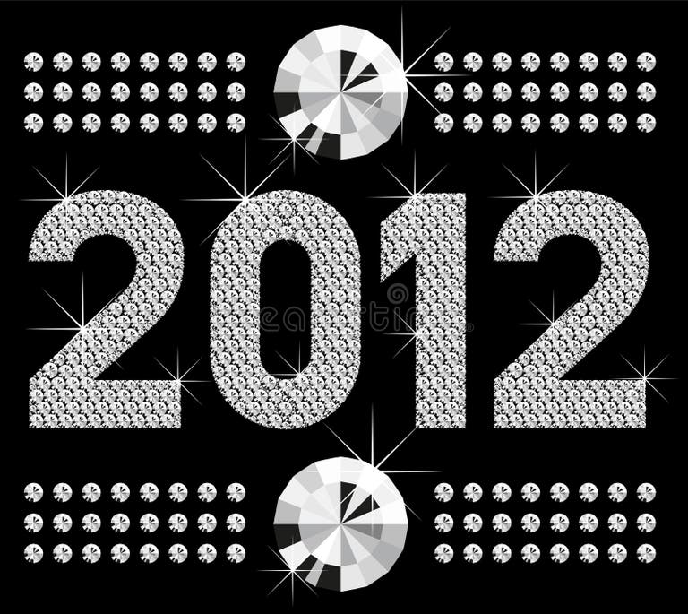 Diamond numbers 2012 stock vector. Illustration of message - 22200060