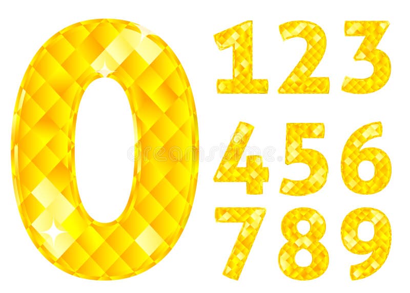 Diamond numbers stock vector. Illustration of number - 32938219