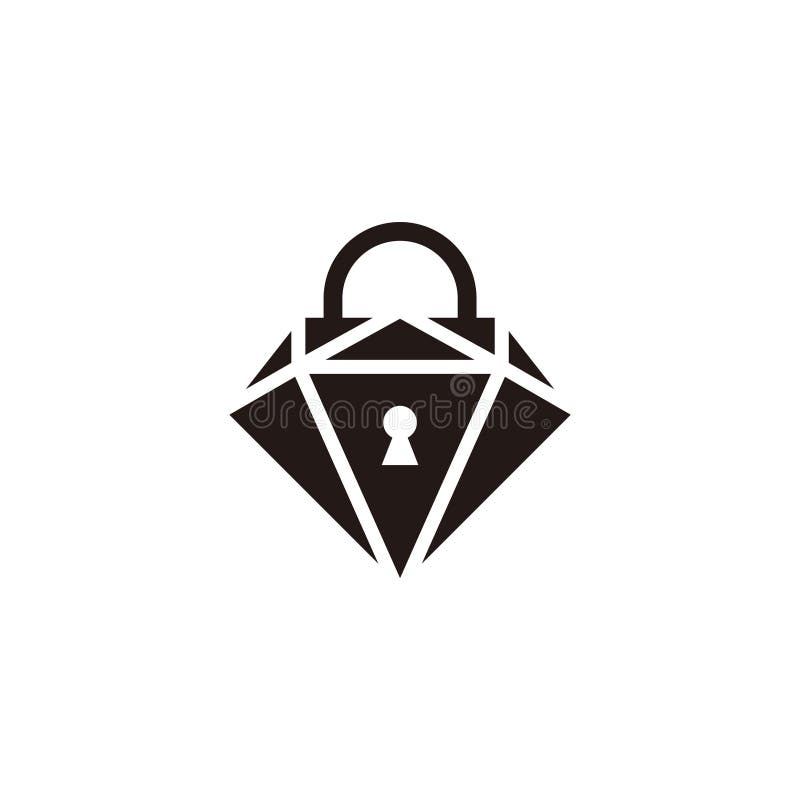 Diamond Padlock Jewels Security Symbol Logo Vector Stock Vector ...