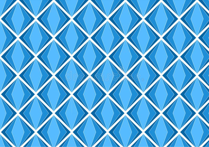 Blue Diamond Pattern Wallpaper