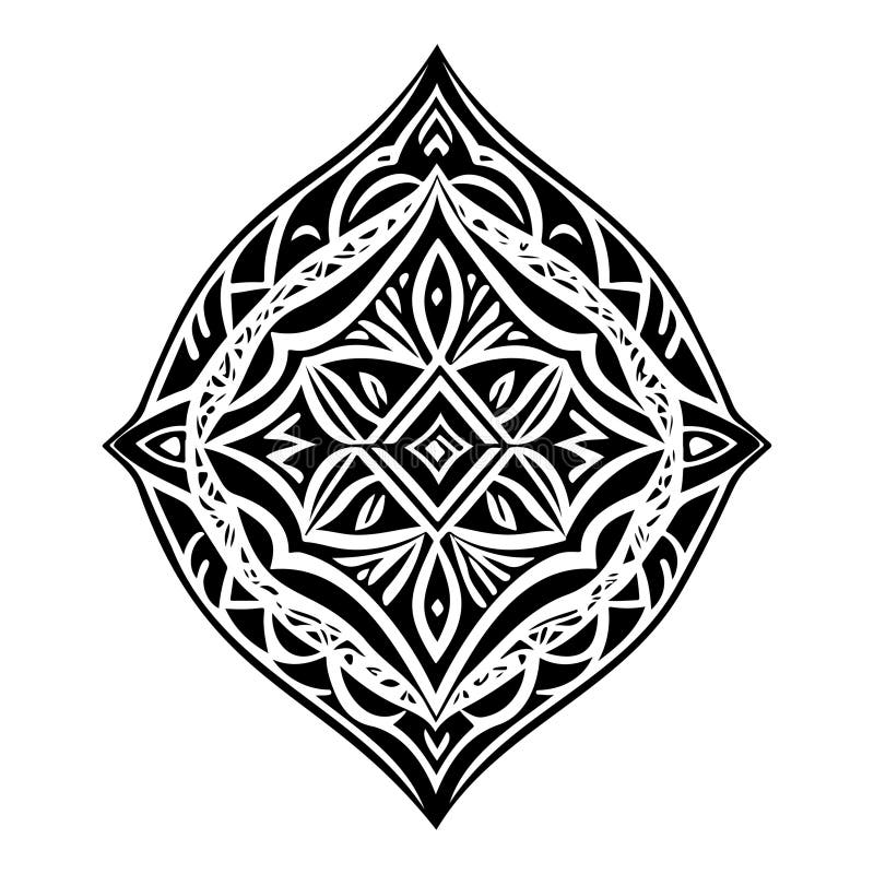 Diamond Pattern Ornament Batik Design Element Illustration Stock Vector ...