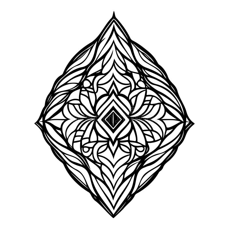 Diamond Pattern Ornament Batik Design Element Illustration Stock ...