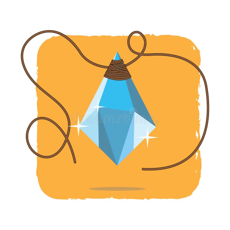 Diamond Pendant. Vector Illustration Decorative Design Stock Vector ...