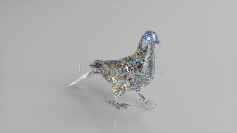 Diamond Pigeon. the Concept of Nature and Animals. Low Poly. White ...