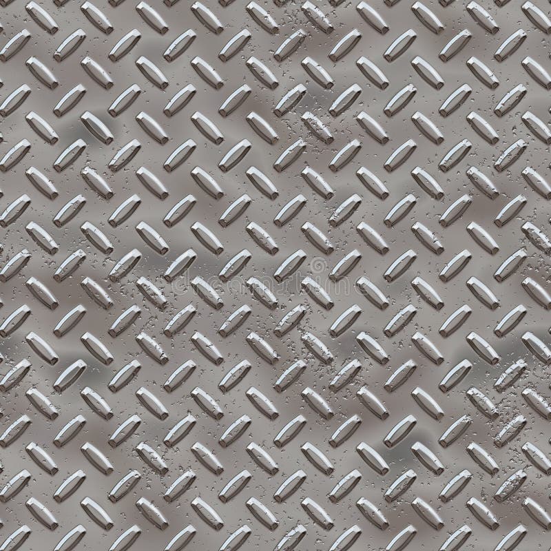 Seamless Steel Diamond Plate Grunge Texture Stock Vector - Illustration ...