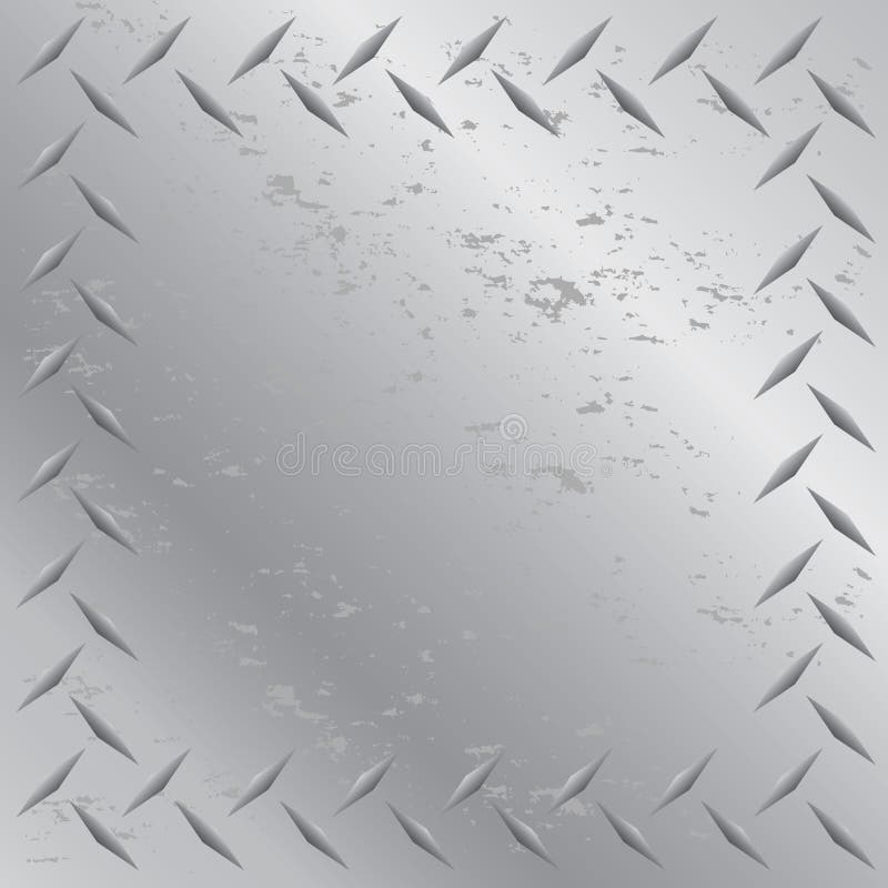 Diamond Plate Frame Vector stock vector. Illustration of heavy - 7298306