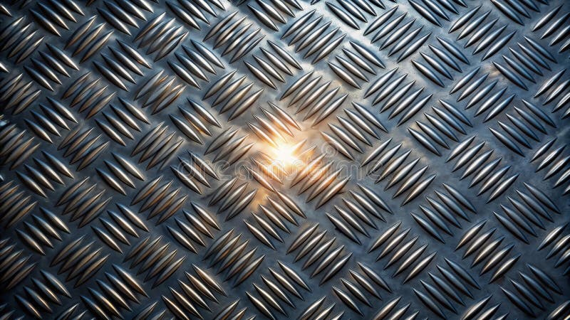 Diamond Plate Metal Texture with Glare a Closeup of a Diamond Plate ...