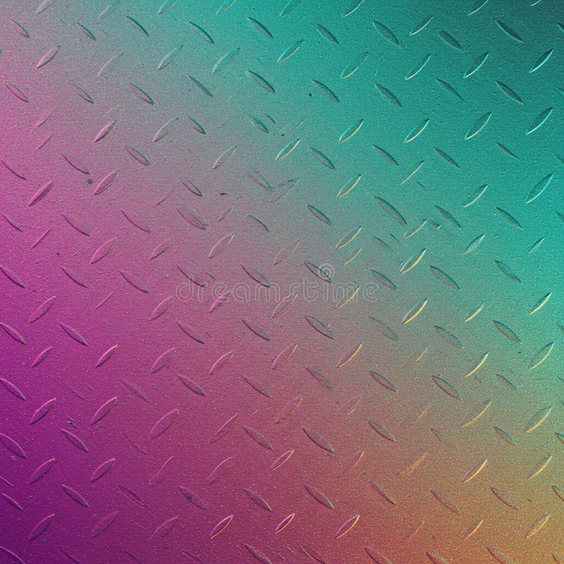 Diamond Plate Surface with a Rainbow Gradient Coloring, Showcasing a ...