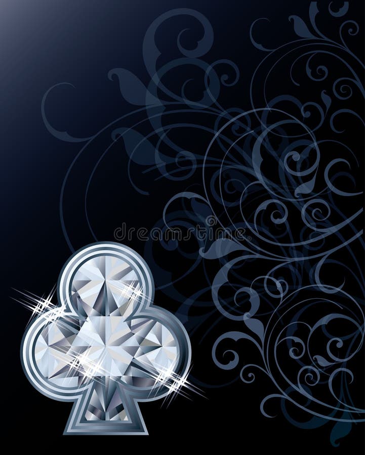 Diamond Clubs Poker Wallpaper, Vector Stock Vector - Illustration of ...