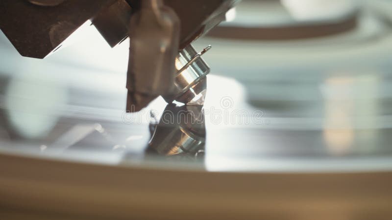 Diamond Polishing Machine Grinding a Large Diamond Stock Footage ...