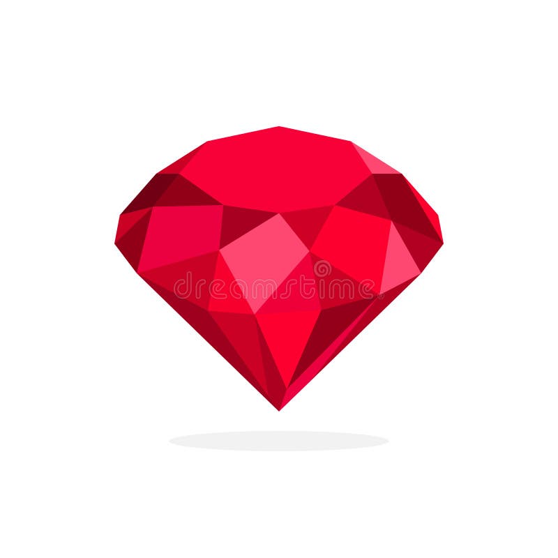 Diamond Polygon Image, Low Poly for 3d Logos and Icons. Stock Vector ...