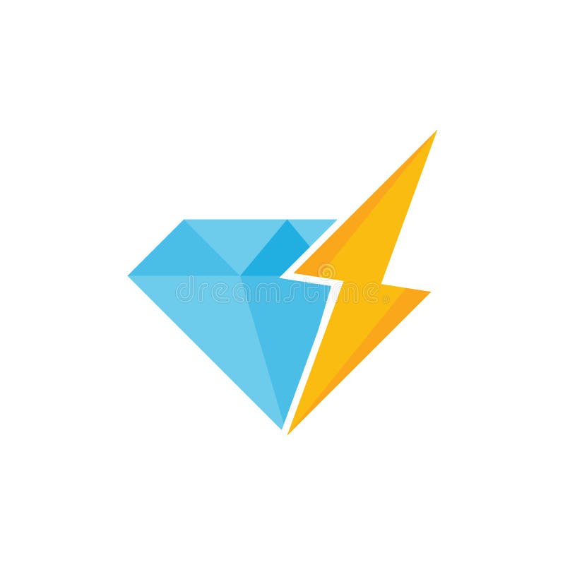 Diamond Power Logo Icon Design Stock Illustration - Illustration of ...