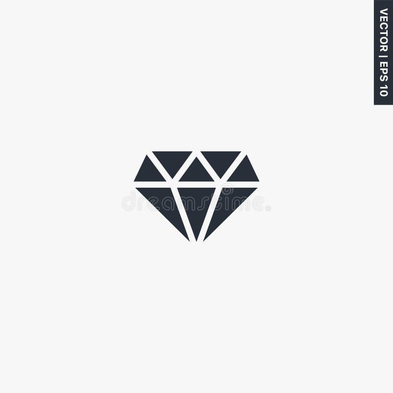 Diamond icon stock vector. Illustration of carat, expensive - 134091965