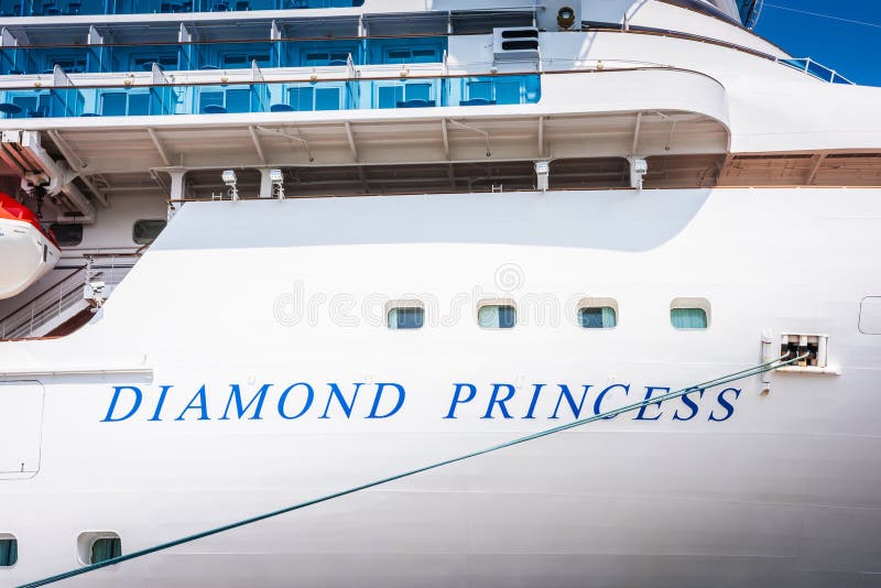 Diamond Princess Cruise Ship Name Editorial Photography - Image of ...