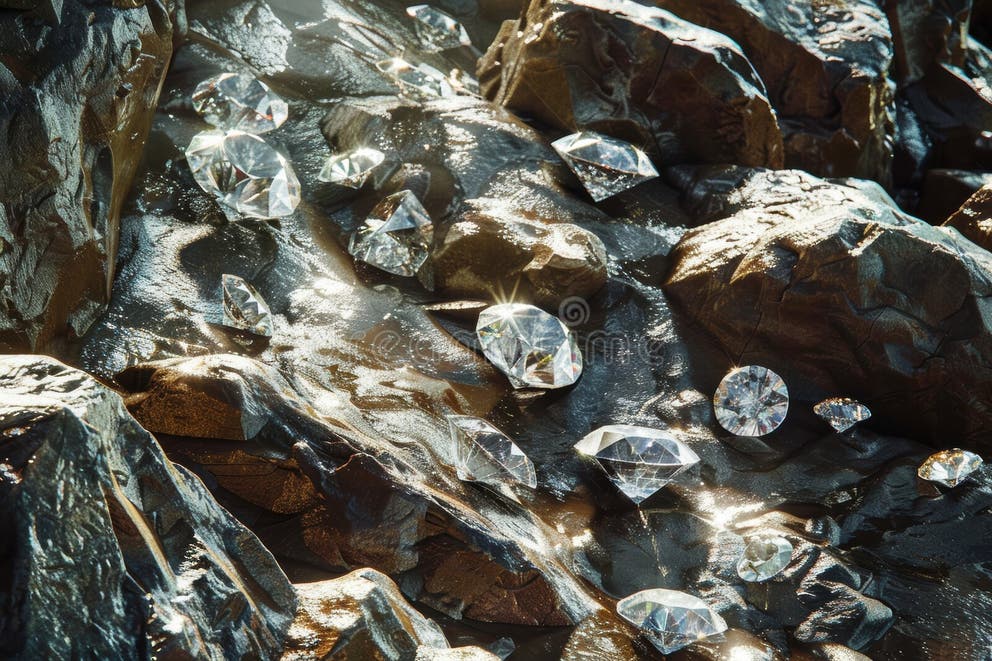 A Diamond Quarry with a Focus on Extraction Methods and Rocky Terrain ...