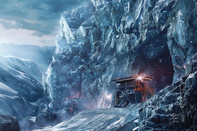 A Diamond Quarry with a Focus on Extraction Methods and Rocky Terrain ...