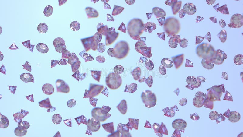 Diamond Rain, Falling Diamonds with Ideal Cut Stock Illustration ...